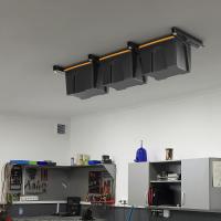 China Silver Heavy Duty Ceiling Container Bin Rack The Ultimate Overhead Storage Solution for sale