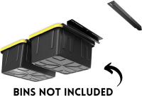 China Iron Casting Process Overhead Garage Storage Bin Rack for Customized Tote Organization for sale