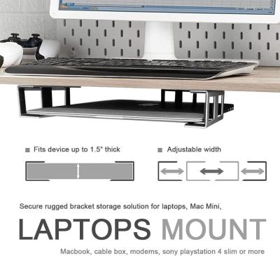 Cina Sotto Desktop Laptop Mount Metal Sotto Table Desk Holder per Laptop Tastiera Triangolo Bracket in vendita