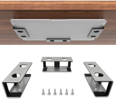 Cina Sotto Desktop Laptop Mount Metal Sotto Table Desk Holder per Laptop Tastiera Triangolo Bracket in vendita