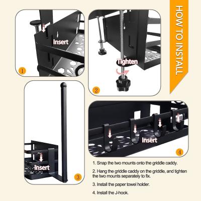China Hang BBQ gereedschappen en winkel condimenten met deze Griddle Accessoires Caddy Te koop