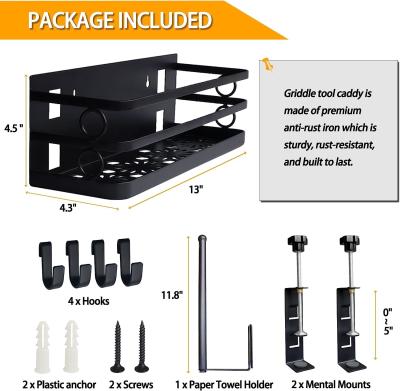 China Hang BBQ gereedschappen en winkel condimenten met deze Griddle Accessoires Caddy Te koop