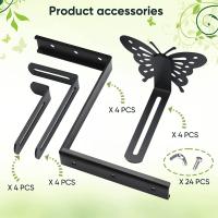 China Adjustable Hanging Window Flower Pot Stand Brackets for Customized Flower Box Hanging for sale