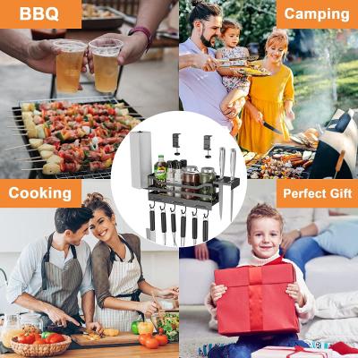 Cina Caddy per grigliatura all'aperto Risparmio di spazio Accessori da barbecue Scatola di archiviazione Portautensili Clampo Monte Caddy per grigliatura in vendita