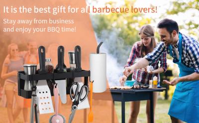 Cina Organizza la tua stazione BBQ con questa grillera non pieghevole e porta asciugamani di carta in vendita