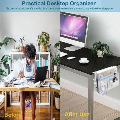 China Double-Deck Hanging Desk Organizer Under Desk Laptop Stand for Clutter-Free Desk for sale