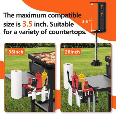 Cina Spazio risparmio Griddle Caddy BBQ Accessori Scatola di stoccaggio con portautensili magnetici Porta asciugamani di carta in vendita
