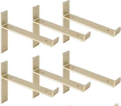 China Industriële metalen plank steun met lip voor houten planken zware T-beugels 6 inch Te koop