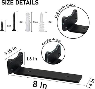 China Heavy Duty Shelf Brackets 6 inch (1/5") Dikke rustieke industriële plankbeugels Te koop