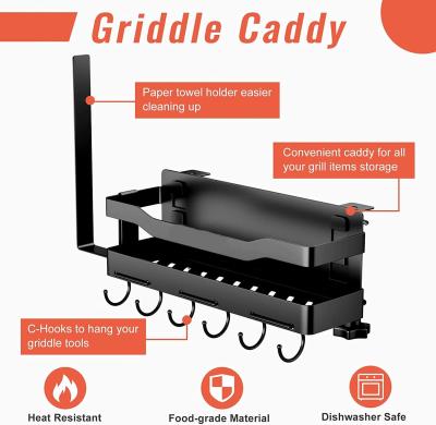 Cina Caddy a griglia con porta asciugamani di carta accessori a griglia Caddy per Blackstone 28