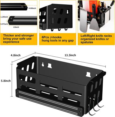 Cina Spazio risparmio Griddle Caddy con utensili da barbecue magnetici Strip per Blackstone 28 