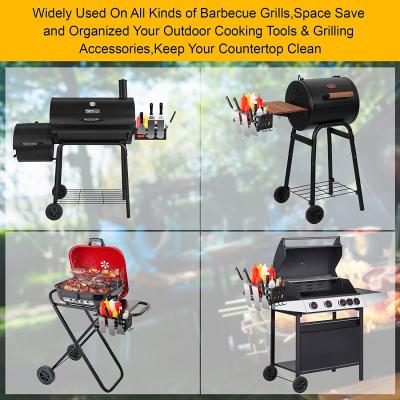 Cina Spazio risparmio Griddle Caddy con utensili da barbecue magnetici Strip per Blackstone 28 