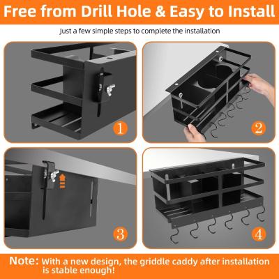 Cina utensili da cucina senza Blackstone Griddle Caddy e portautensili a spatola in vendita