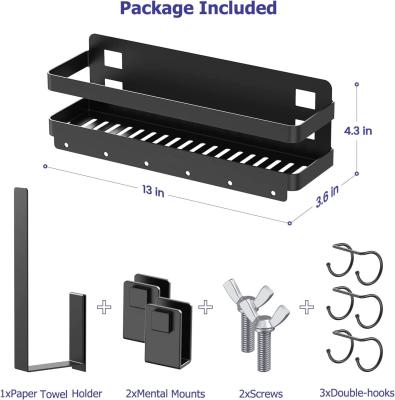 China Ruimtebesparende BBQ-opslagdoos met papieren handdoekhouder voor Blackstone Griddle BBQ Griddle Caddy Te koop