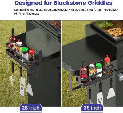 China Ruimtebesparende BBQ-opslagdoos met papieren handdoekhouder voor Blackstone Griddle BBQ Griddle Caddy Te koop