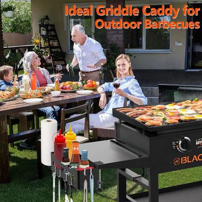 Cina Polvere rivestita Spazio risparmio Griddle Caddy con porta torre di carta migliorato convenienza in vendita