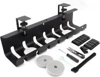 China Simple and Effective No Drill Cable Management Tray for Under Desk Single Tier Solution for sale