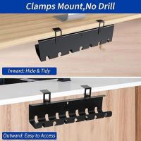 China Simple and Effective No Drill Cable Management Tray for Under Desk Single Tier Solution for sale