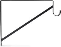 China Closet Shelf Brackets Bulk Heavy Duty Black Powder Coating Triangle Bracket Structure for sale