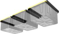 China Standard Overhead Garage Storage Rack with Zinc Plating and Adjustable Width Brackets for sale