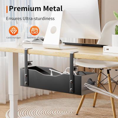 China Sob Mesa Cable Management Tray e Clamp Mount A solução perfeita para a desordem de fio à venda