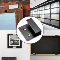 China Supporting Fixed Hook Mounting Bracket Tile Display Wall Hanging Rack in Black Silver for sale