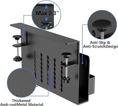 Cina Dispositivo di scrivania, organizzatore di scrivania sospeso a 2 livelli, senza trapano sotto il tavolo, porta-laptop, scaffale per documenti in vendita
