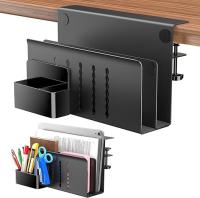 China Functional Design Desk Side Storage With Extra Space For Power Strips Lacquer Coating for sale