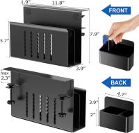 China Functional Design Desk Side Storage With Extra Space For Power Strips Lacquer Coating for sale