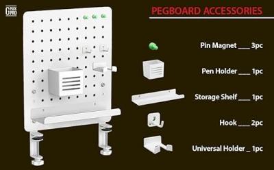 Cina Apparecchi da scrivania a pinza Pegboard Accessori da scrivania in piedi per il pannello di privacy Organizzare il tavolo di lavoro in vendita