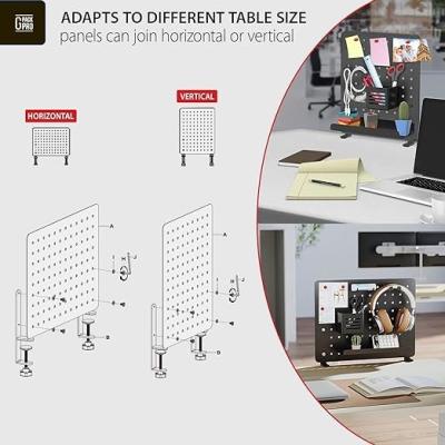Cina Apparecchi da scrivania a pinza Pegboard Accessori da scrivania in piedi per il pannello di privacy Organizzare il tavolo di lavoro in vendita