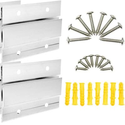 Cina Spessore standard di 2 mm Home French Cleats Picture Hook Hardware Kit Montaggio Aluminum Z Pole Clamp in vendita