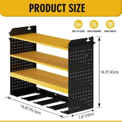 Cina Pegboard strumento elettrico organizzatore montaggio a parete garage scaffale per lo stoccaggio di utensili senza fili in vendita
