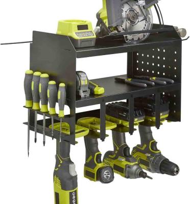 Cina Pegboard strumento elettrico organizzatore montaggio a parete garage scaffale per lo stoccaggio di utensili senza fili in vendita