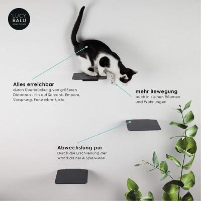 Cina Montaggio a parete Scale per gatti Set di 3 Adatti per gatti Animali domestici Vasi e altro in vendita