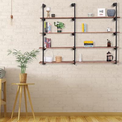 中国 壁掛け用 DIY オープン ブックレック用 5 階建ての工業用パイプ棚支架 販売のため