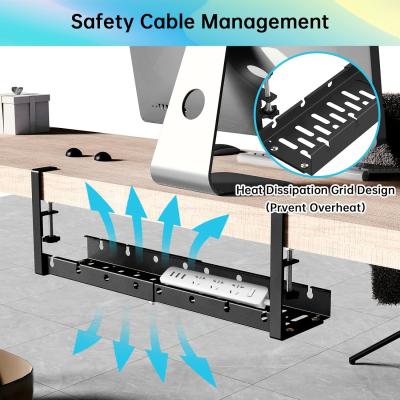 Cina Organizzare i fili con estensibile sotto la scrivania Cable Management Tray 7.3 pollici * 21.6 pollici * 4.7 pollici in vendita