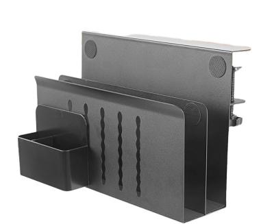 China Schrijfkast Side Storage Holder Geen boor onder Schrijfkast Kabel Management Tray Stalen Hangende Tray Te koop