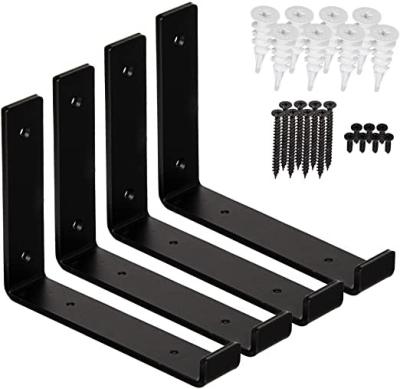 China DIY Drijvende plank Zwart 12 inch J plank Bracket met Lip Hook Proces Diep tekenen Te koop