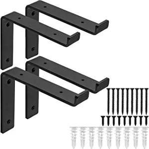 China DIY Drijvende plank Zwart 12 inch J plank Bracket met Lip Hook Proces Diep tekenen Te koop