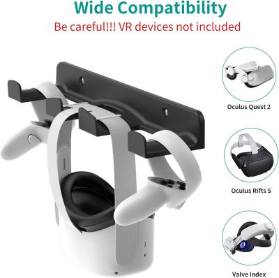 Cina Controller di gioco in acciaio appendiabiti risparmio di spazio VR Montaggio a parete scaffale di archiviazione in nero elegante in vendita