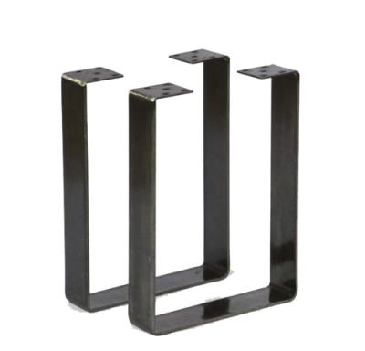 Cina Non standard Black U Bracket per la gamba del tavolo stampaggio metallico personalizzato in vendita