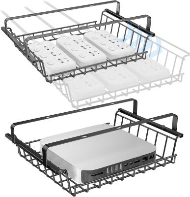 China Onder het bureau opslagplank kabel management tray onder het bureau metaal onder het bureau laden tray Te koop