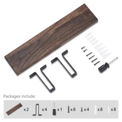 China Rustieke houten drijvende planken Wandopslag Driehoek bracket voor maat Industrial Te koop