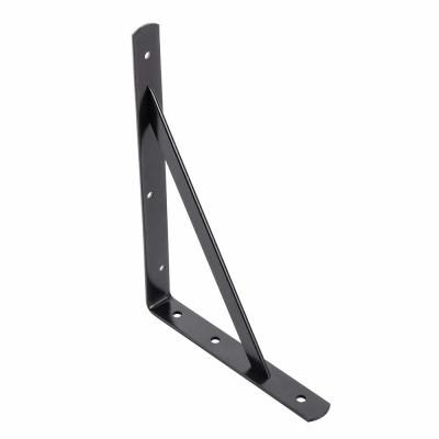 China 12x8 Zware schap L-beugels Steunhoekbeugel Gezamenlijke rechterhoekbeugel Zwart Te koop