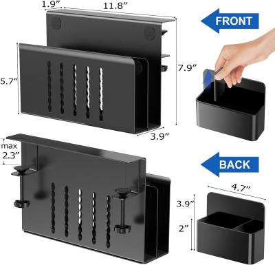 Cina Organizzatore verticale sotto scrivania con portapenna magnetica e deposito a 2 livelli in vendita