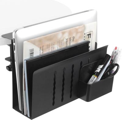 Cina Laptop Stand Under Desk 2 Tier Acciaio Organizzatore di scrivania appesa per tablet iPad libri Portatore in vendita