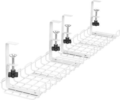 Cina Aggiornare l'organizzazione dell'ufficio con White Under Desk Cable Management Tray and Clamp in vendita