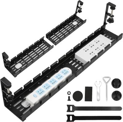 China OEM/ODM Acceptabel onder bureau kabel management tray met houder banden Te koop