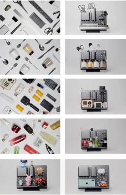Cina Montaggio a muro Pegboard di acciaio organizzatore di giochi con ganci in nero bianco e rosso in vendita